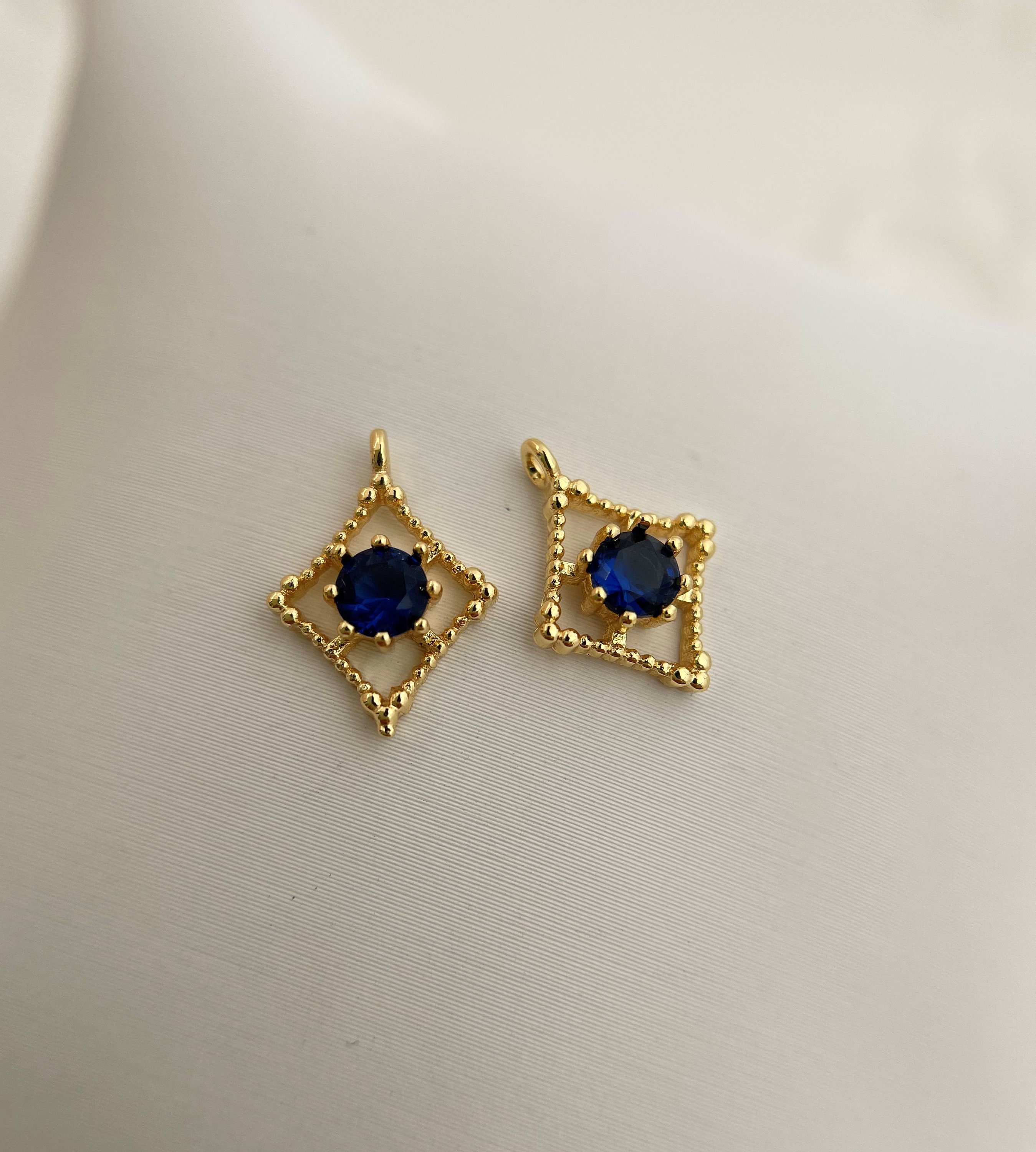 2 of 14k Gold Filled Diamond Shaped Charm (14x10mm) - Etsy