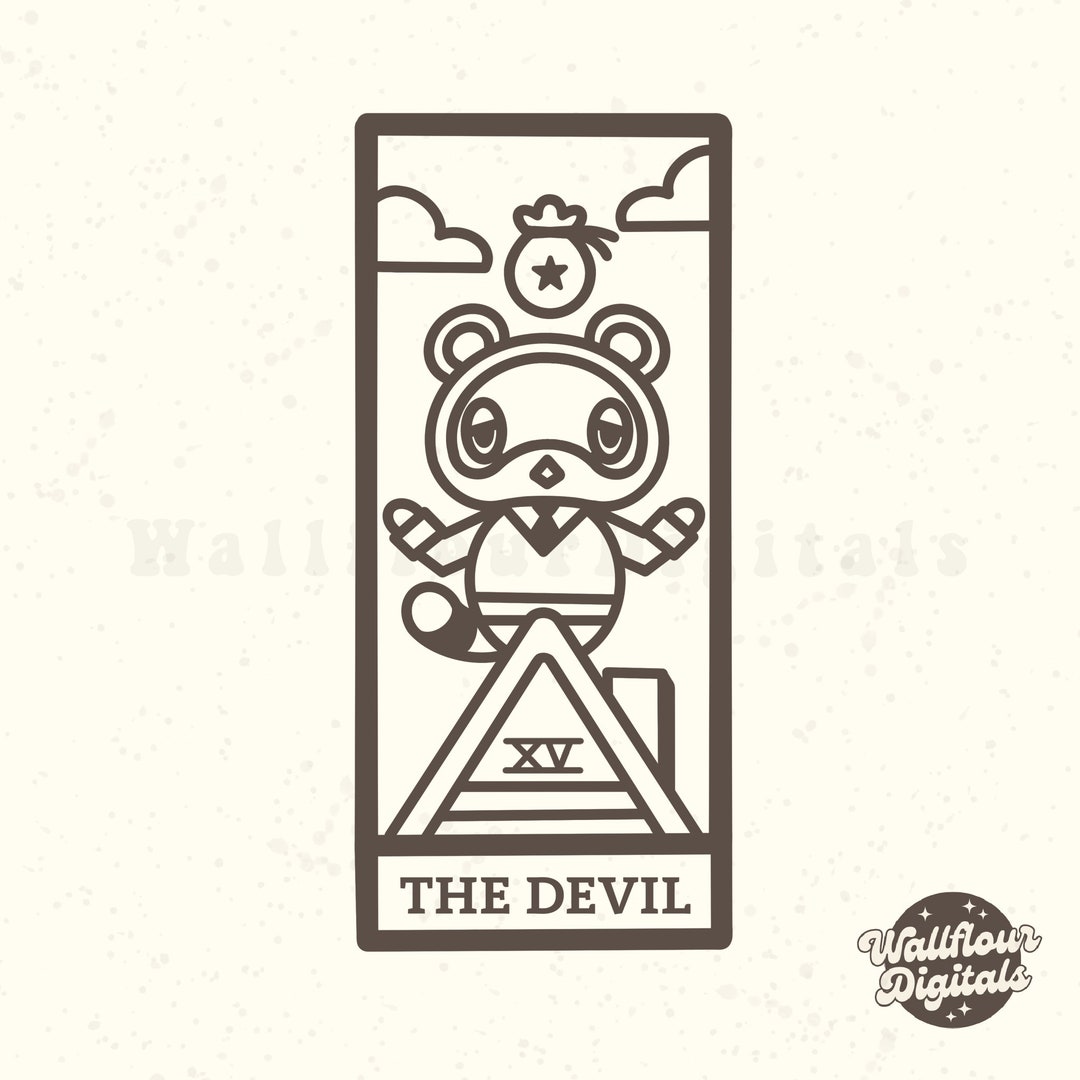 Tom Nook Tarot SVG, Animal Crossing SVG, Animal Crossing Digital ...