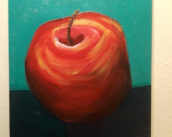 Apple painting | Etsy