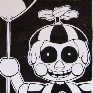 balloon boy fnaf coloring page