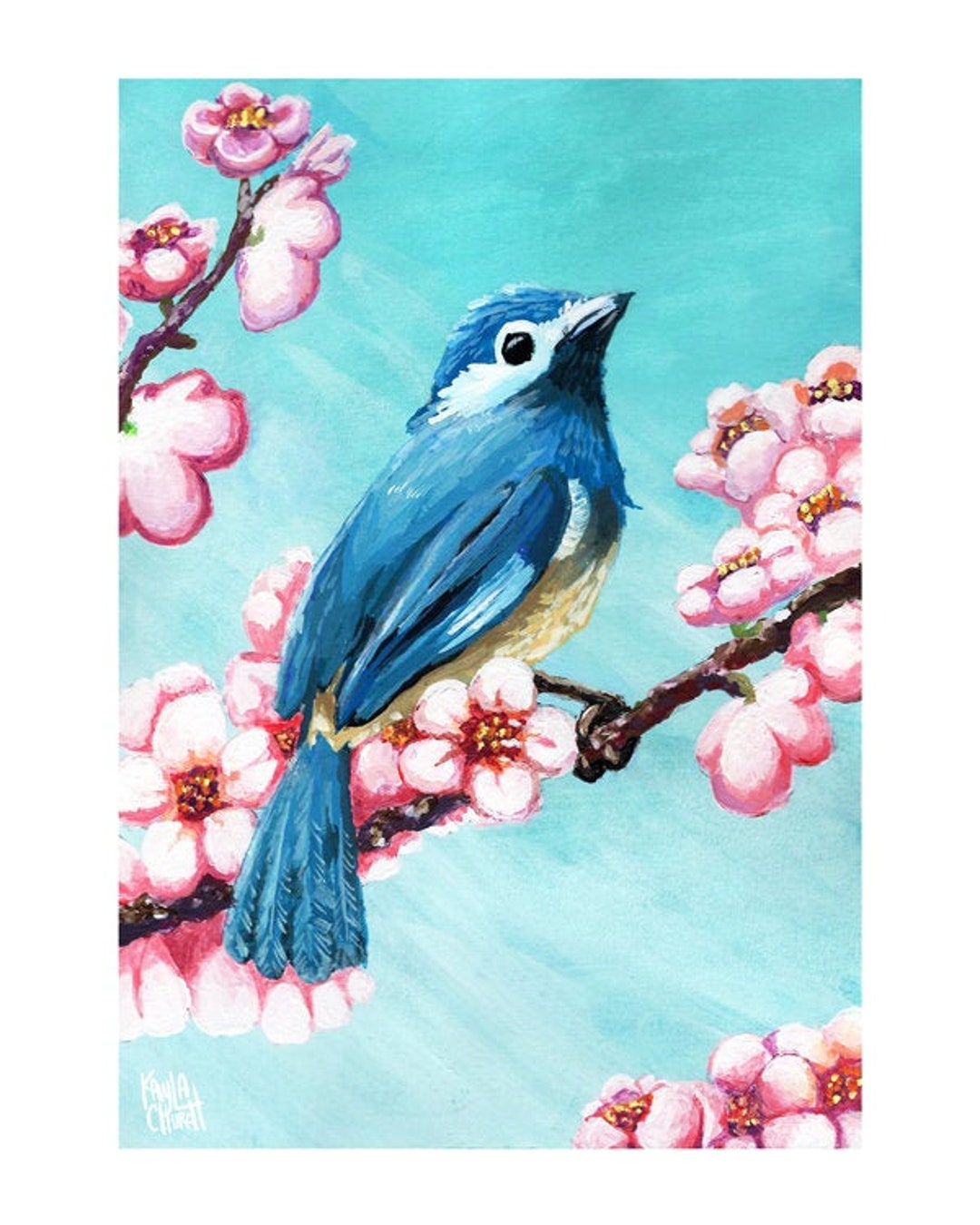 Impresiones Spring Blue Bird 8x10 - Etsy España