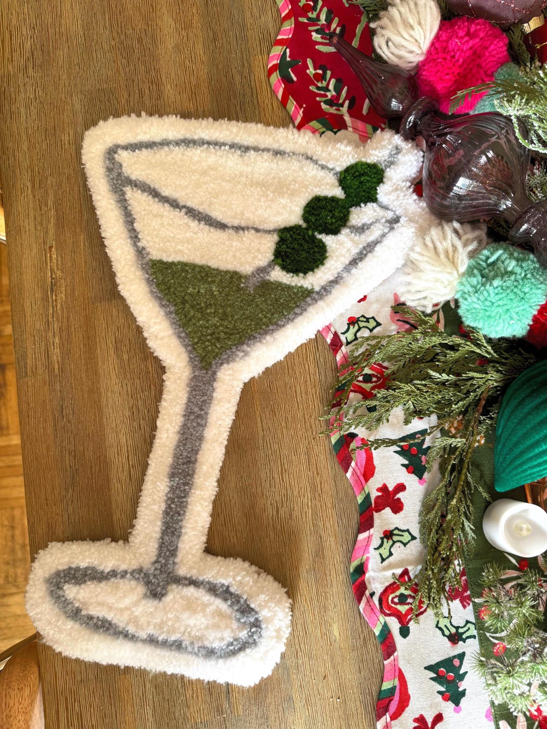 Martini Tufted Rug Decor - Etsy