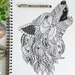Zentangle Wolf Art Print Animal Mandala Illustration - Etsy