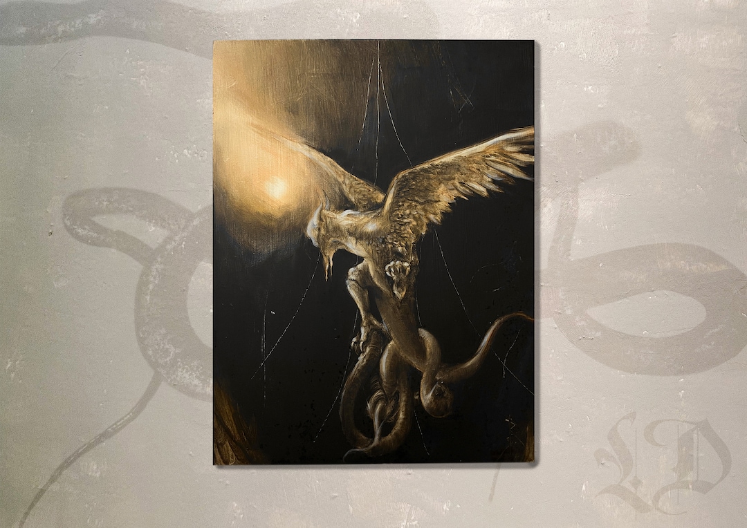 Mantichora Oil Painting Dark Art, Surreal, Mythology, Creature ...