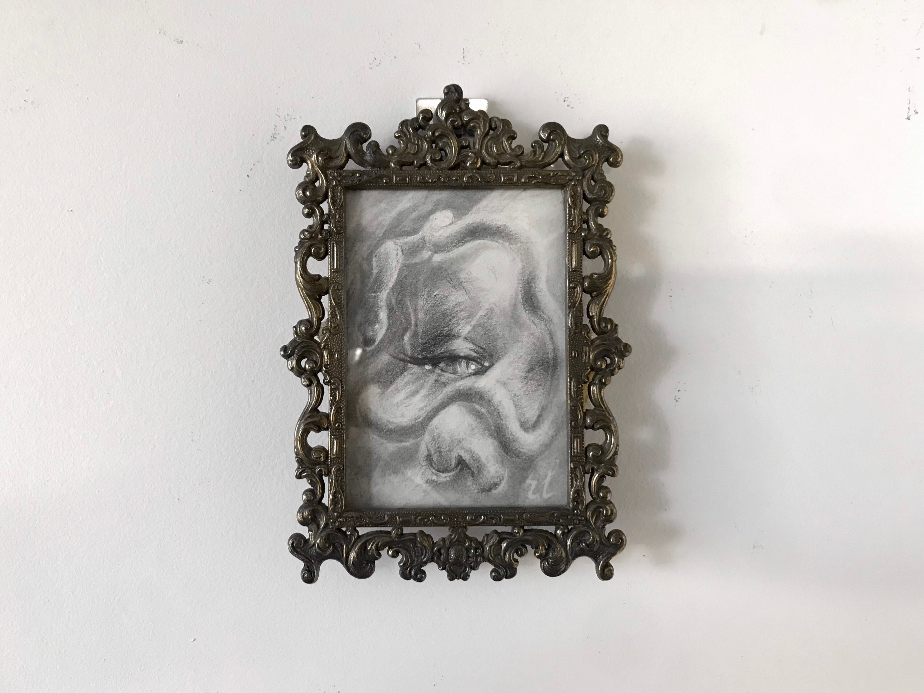 Tethered Graphite Drawing Dark Art, Eye Lizdelphic - Etsy