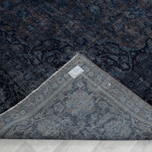 Dark Gray Carpet Rug 10x12, Vintage Turkish Rug, Gray Area Rug 10x12 ...