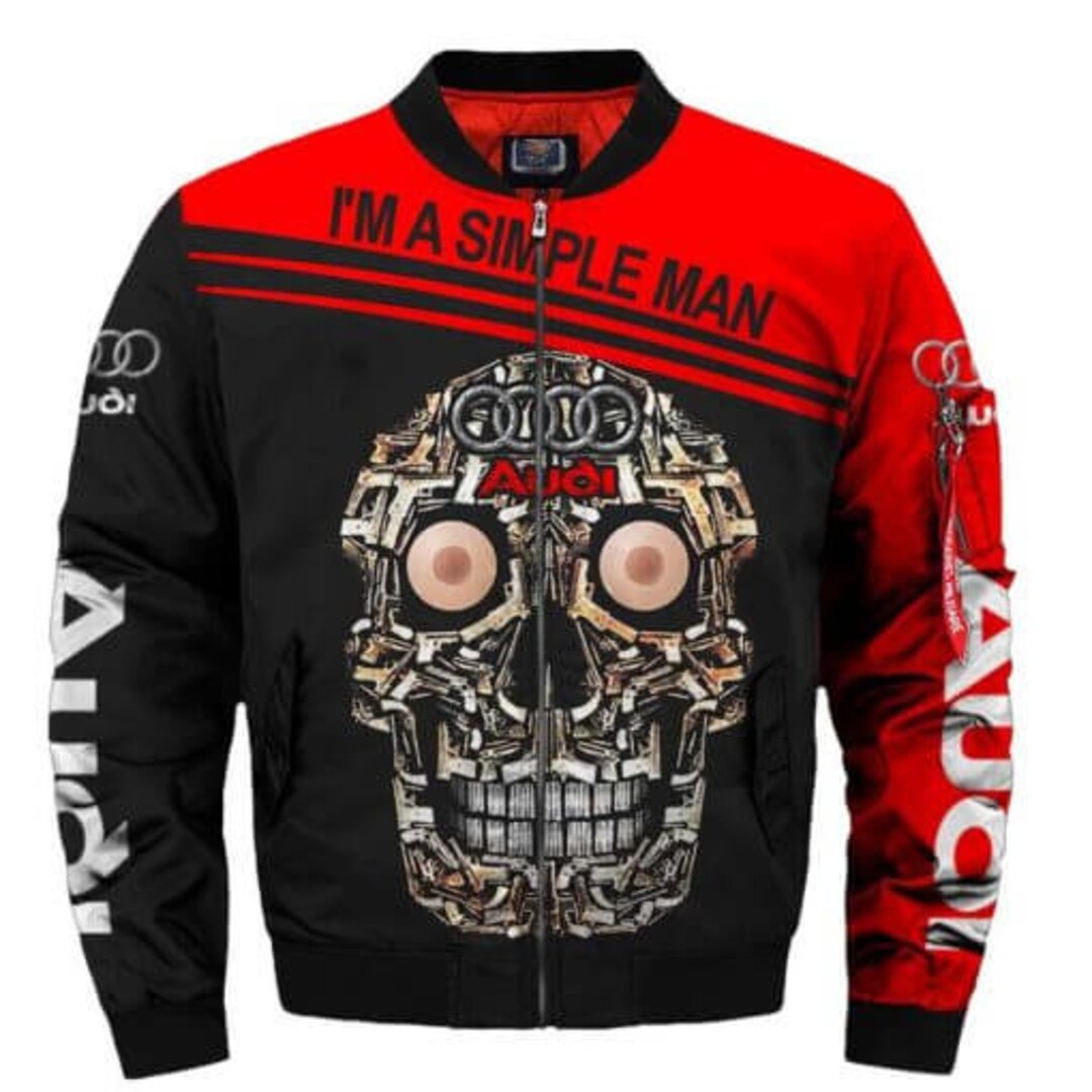 Bomber Jacket Audi Simple Man Audi 3D Casual Jacket Pilot - Etsy
