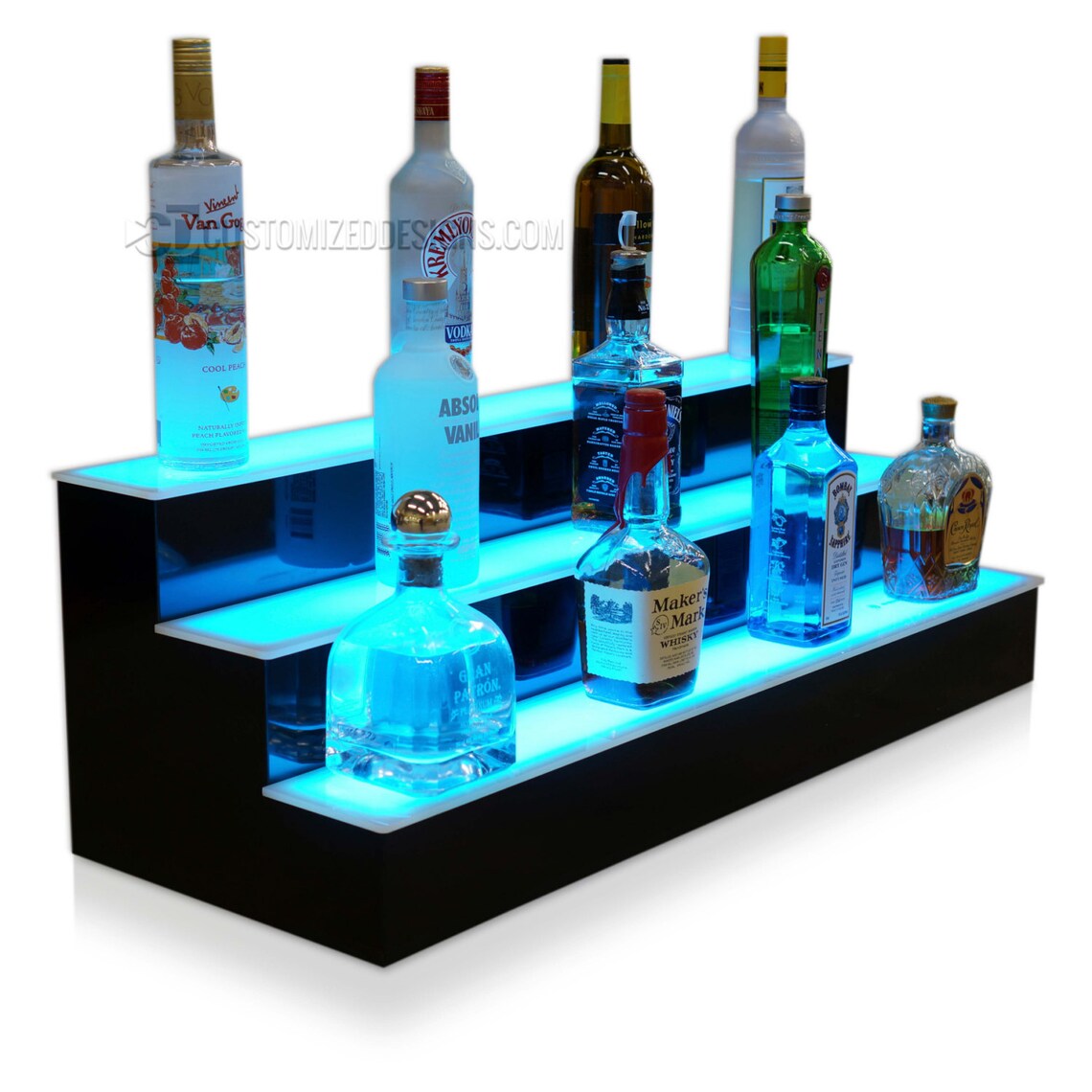 LED Illuminated Liquor Bottle Display Shelf 42 Wide - Etsy