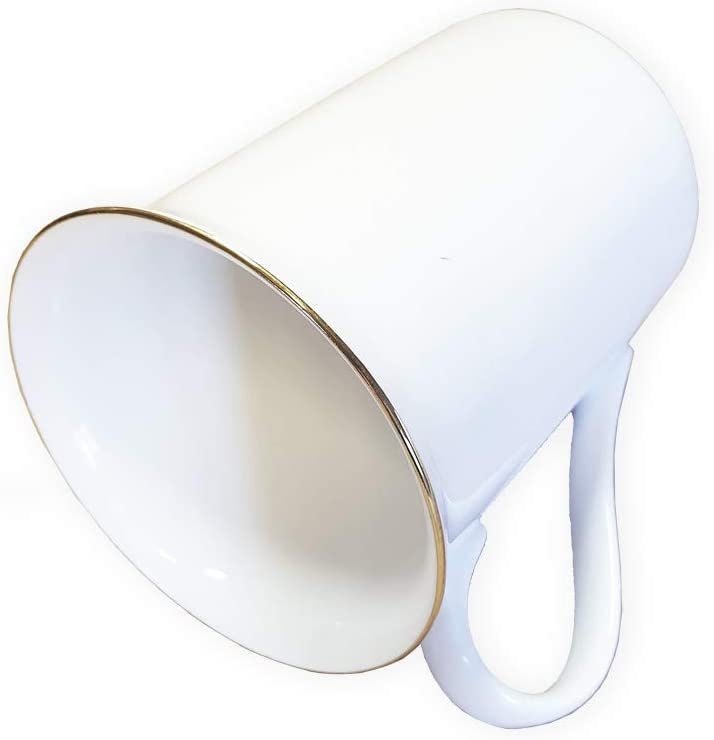 Set of 6 Fine Bone China Mugs With Gold Rim Gift Boxed Glossy White ...
