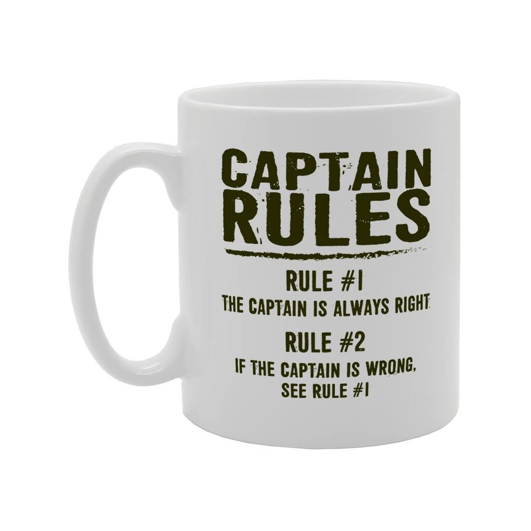 MG1868 Funny Realistic Captain Rule Novelty Gift Printed Tea Coffee ...