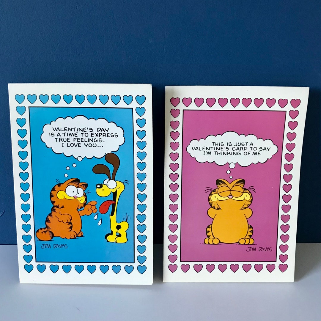 Vintage Garfield Valentines Cards. - Etsy UK