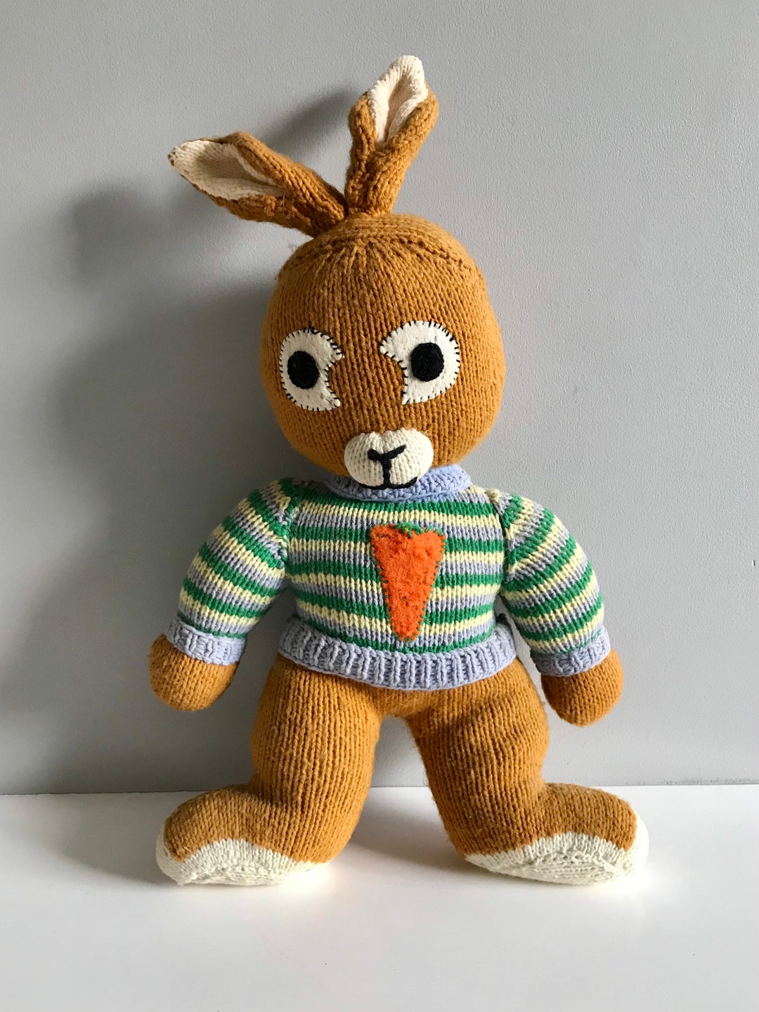 Vintage Knitted Bunny Rabbit. - Etsy