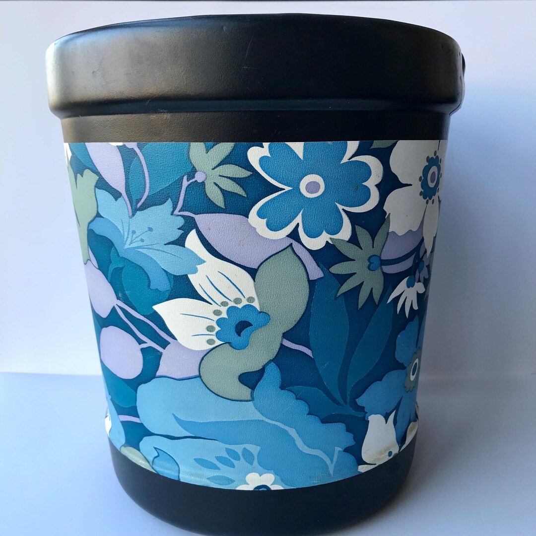 Vintage Flower Power Plysu Bin. - Etsy