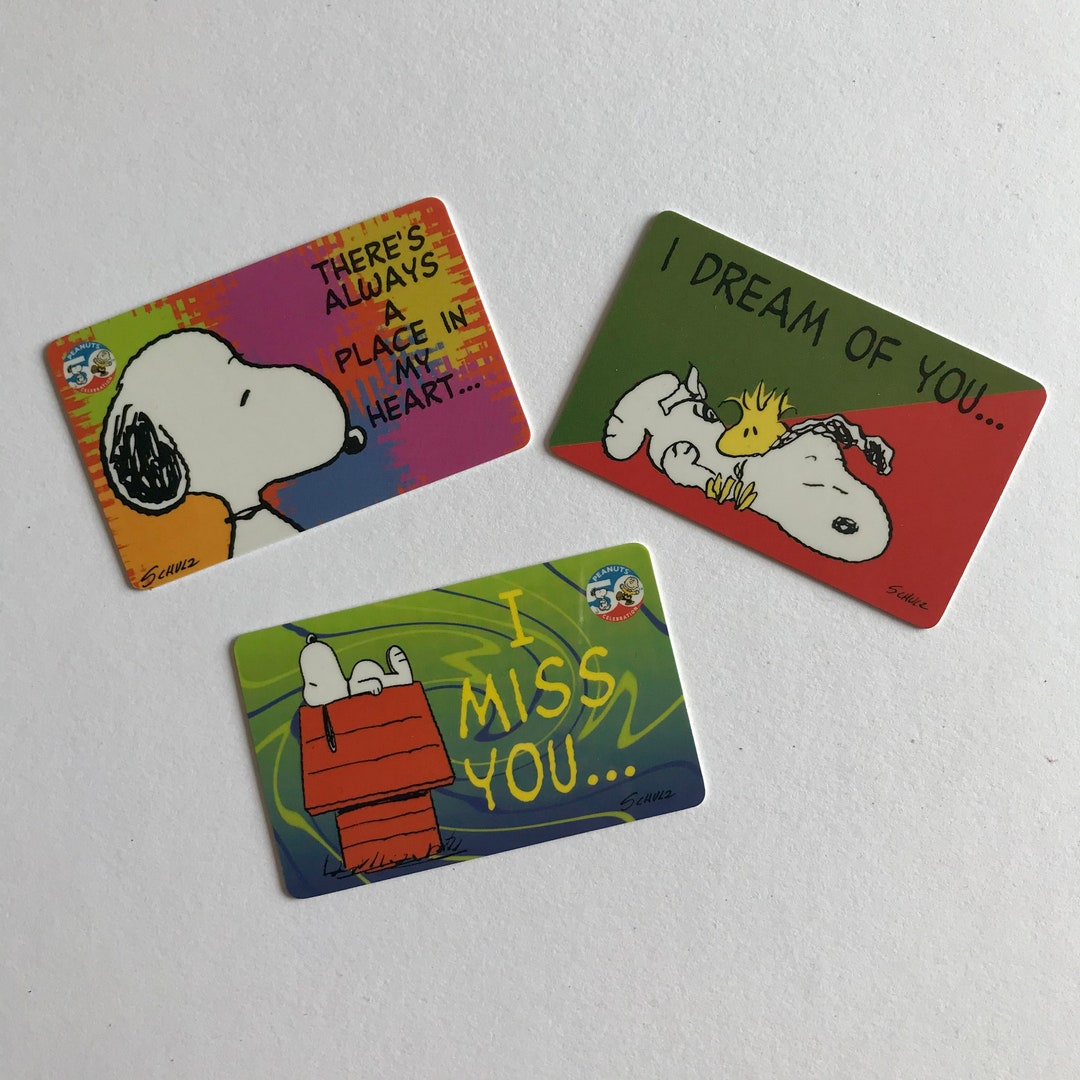 Vintage Snoopy Gift Cards. - Etsy UK