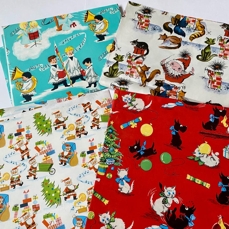 1950s Style Wrapping Paper - Etsy UK