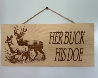 Her Buck / His Doe SVG CUT FILE - Etsy