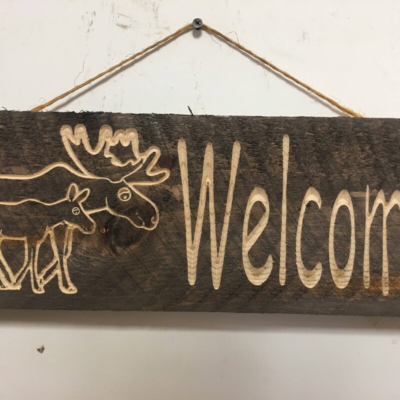 Moose Welcome Sign - Etsy