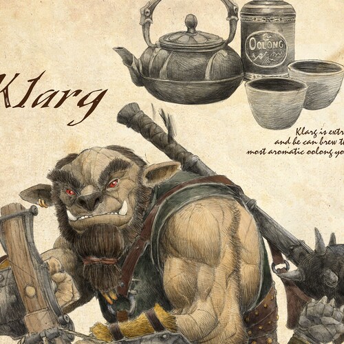 Color Plate From the Journal of Lucretia: Klarg for Charity - Etsy