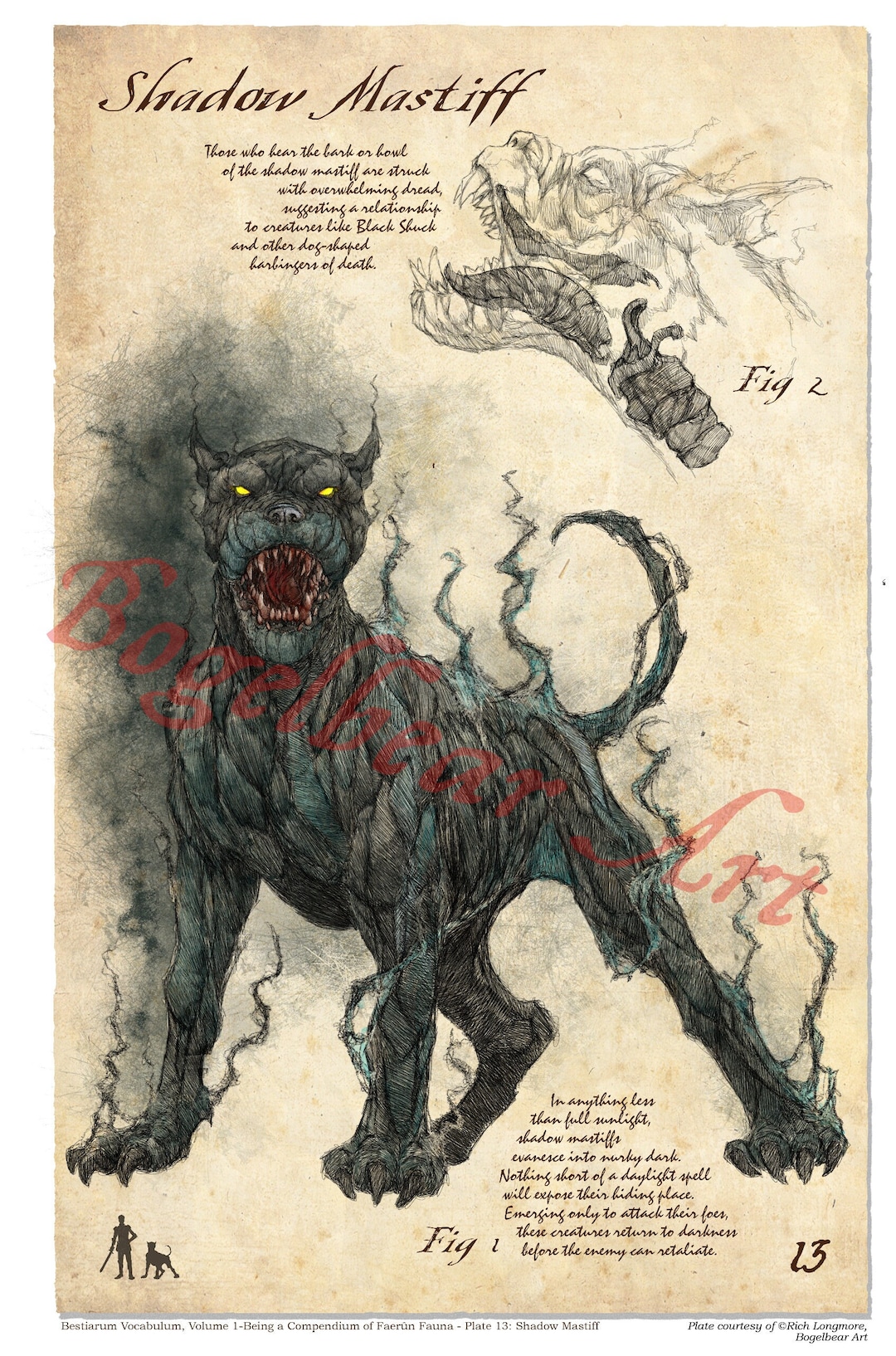D&D Shadow Mastiff — Bestiarum Vocabulum, Volume 1–being a Compendium ...