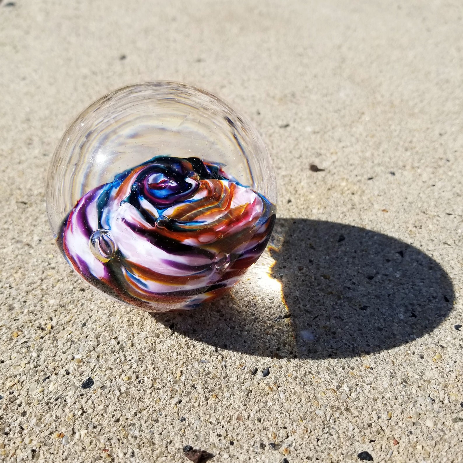 Multicolor Glass Paperweight Hand Blown Glass Etsy