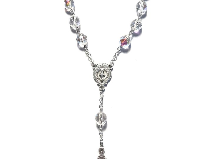 Car Rosary,auto Rosary,rosary Beads,crystal Car Rosary,rear Mirror ...