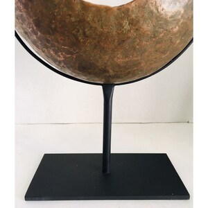 African Mbole Tribe Copper Currancy Anklet Sculpture on Display Stand ...