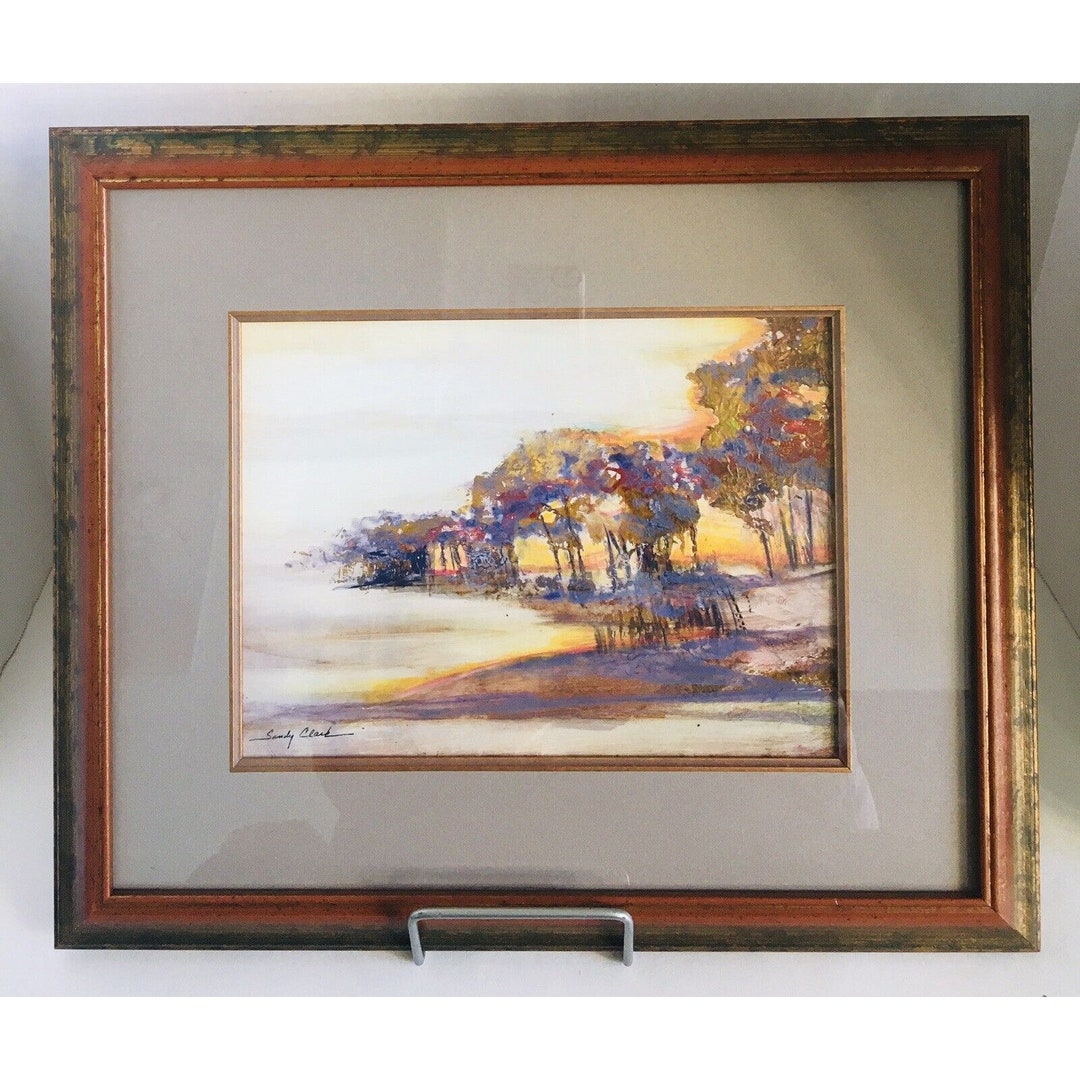 Sandy Clark Original Watercolor Painting Framed Under Glass "an ...