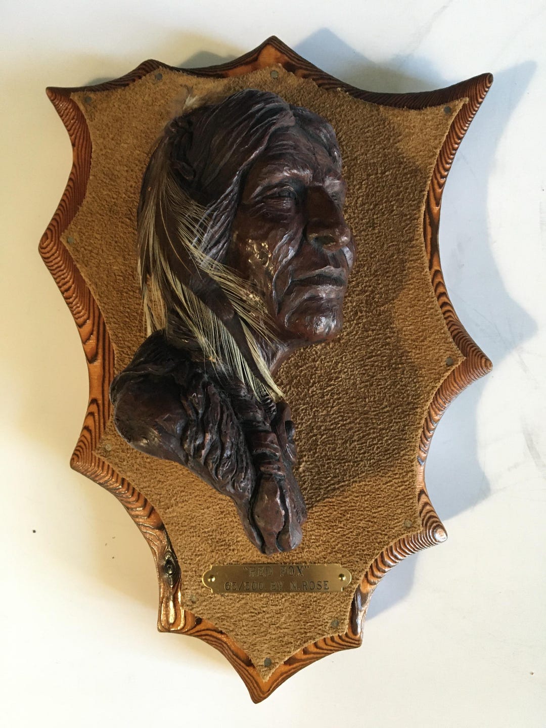 Neil J Rose Ltd Ed 65/500 Chief Red Fox Half Bust Mounted on Suede ...