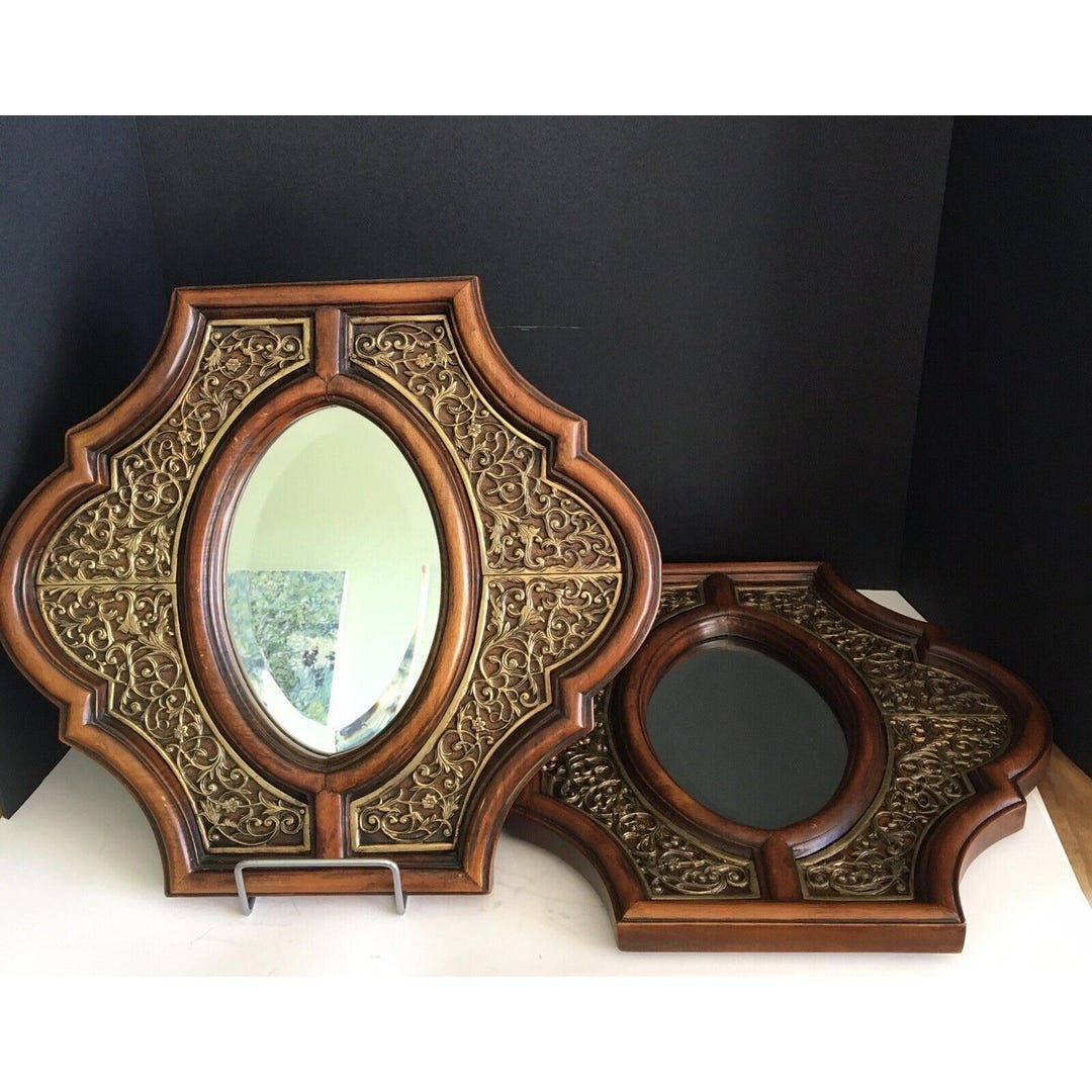 Vintage Pair of Theodore Alexander Accent Wall Mirrors - Etsy