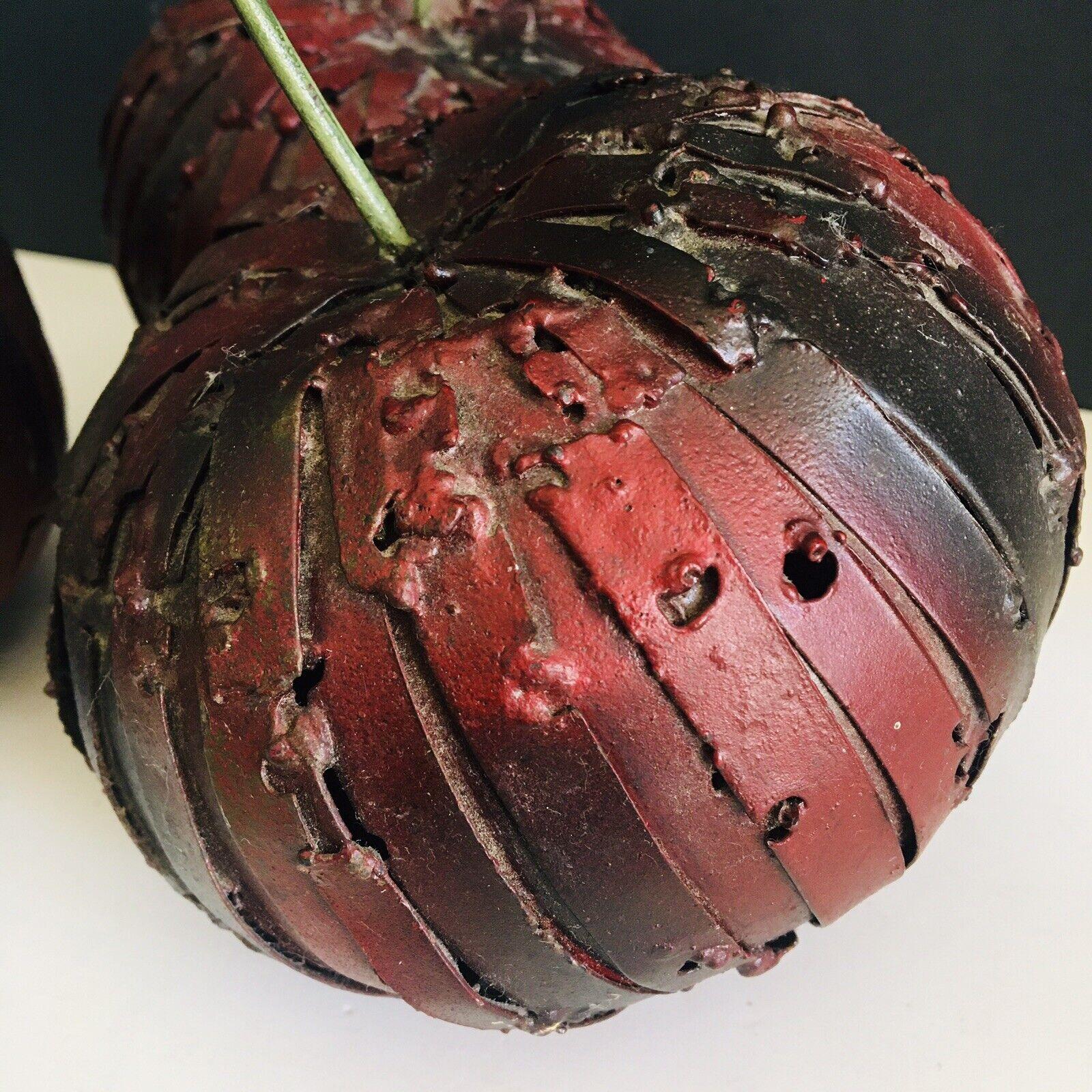 Metal Cherries on Stem Metal Sculpture Large - Etsy