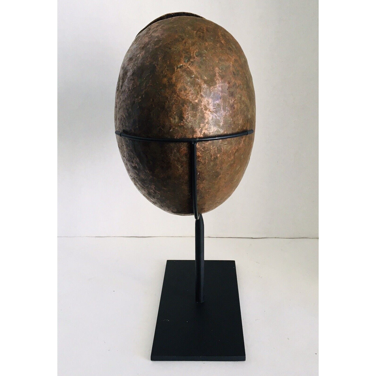 African Mbole Tribe Copper Currancy Anklet Sculpture on Display Stand ...