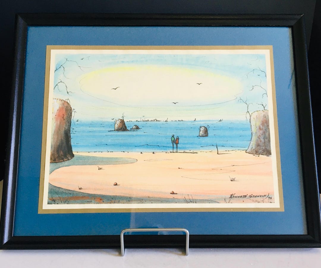 Vintage Kenneth Stancin 1975 Signed Original Framed Painting 19" X 15 ...