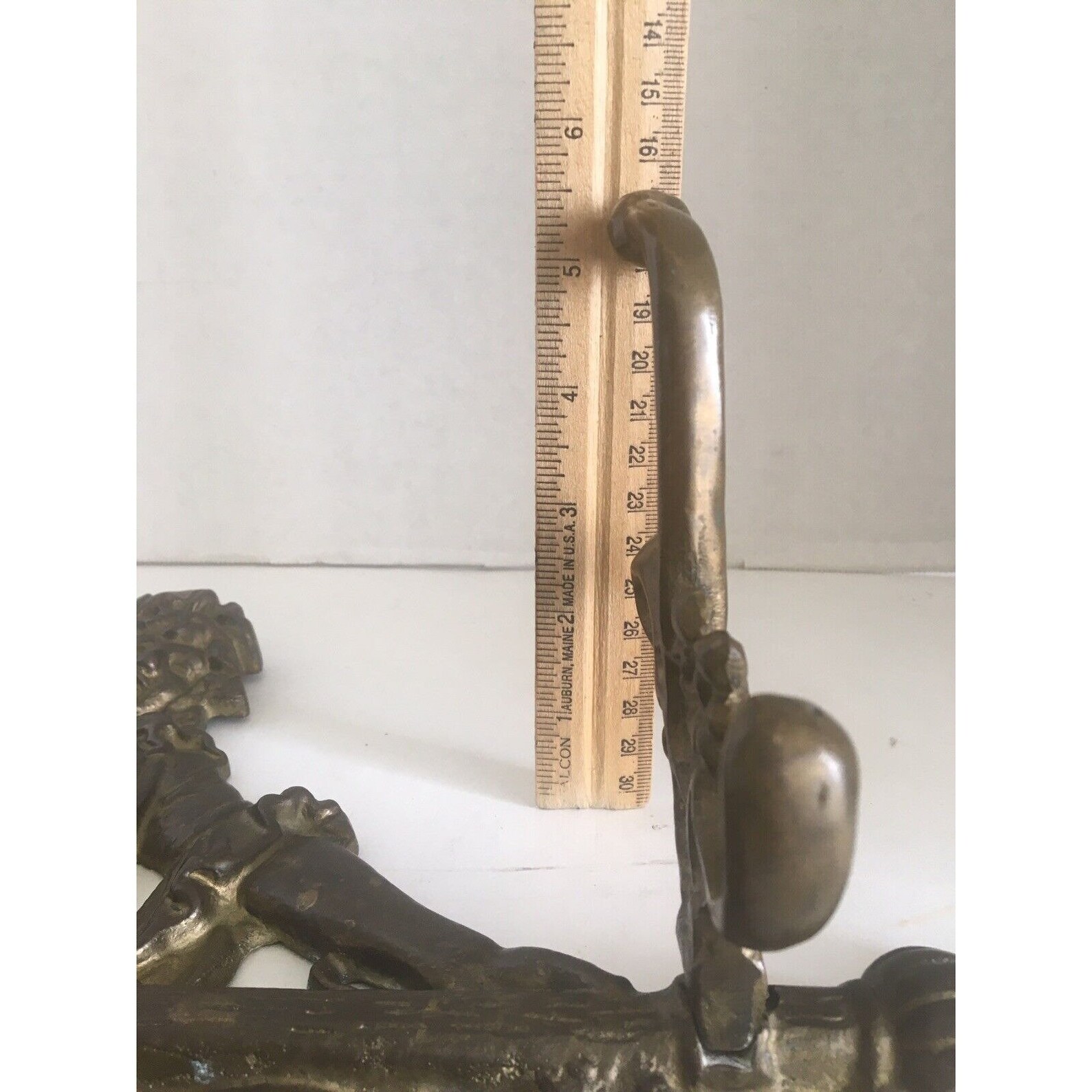 20th Century French Style Maiden Brass Wall Coat Hat Hooks Beautiful ...