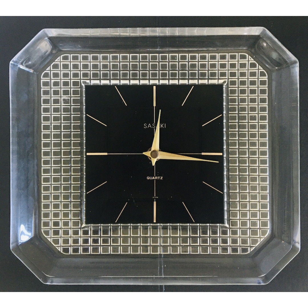 Sasaki Mid Century Modern Crystal Sun Quartz Clock Japan - Etsy