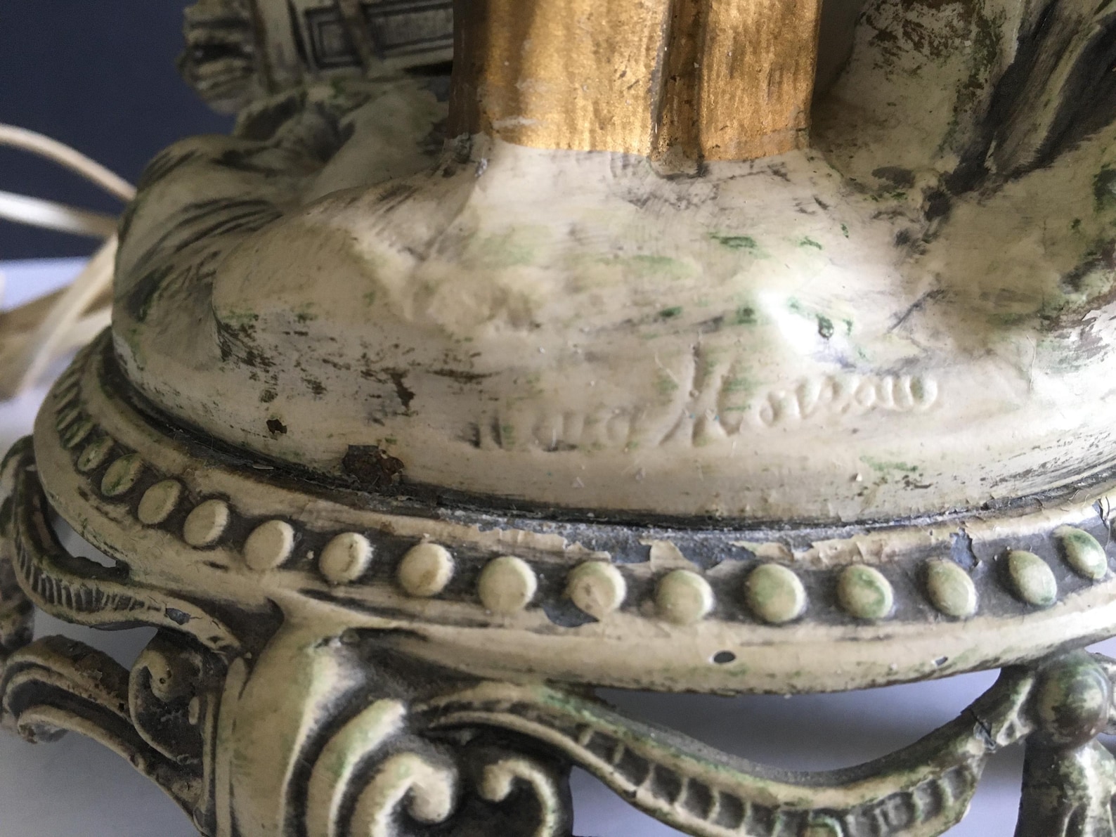 Antique Vintage Auguste Moreau Spelter Cherub Lamp Collection Francaise ...