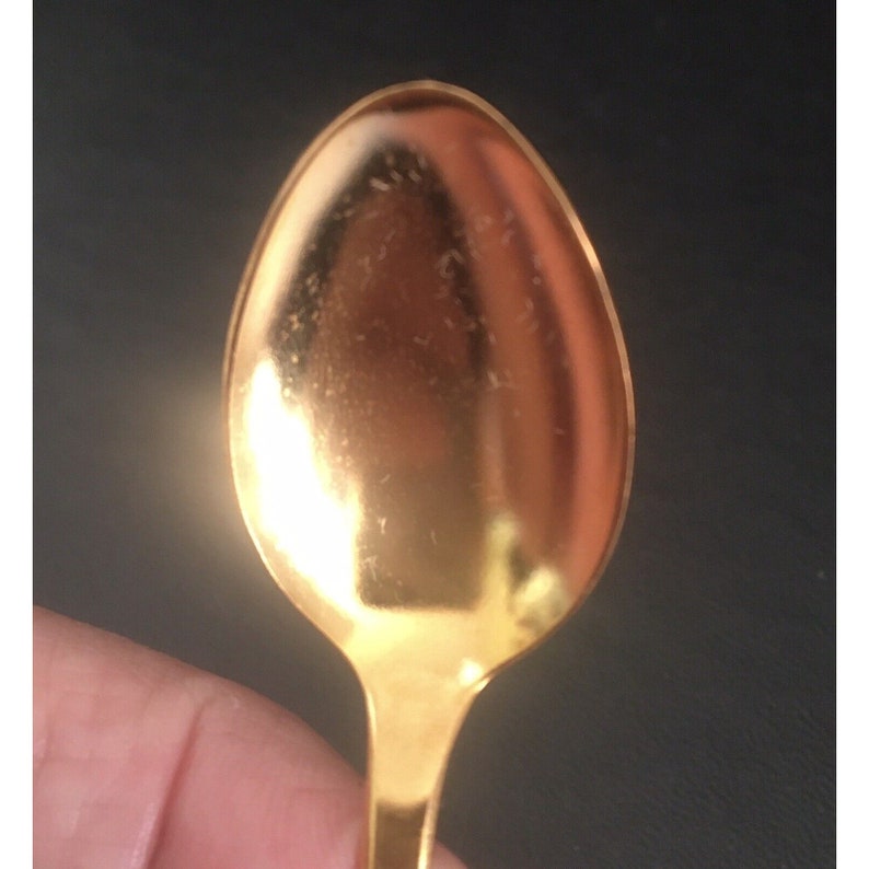 Vintage CMS Grasoli Solingen Germany Box of 6 Demitasse Spoons Gold ...
