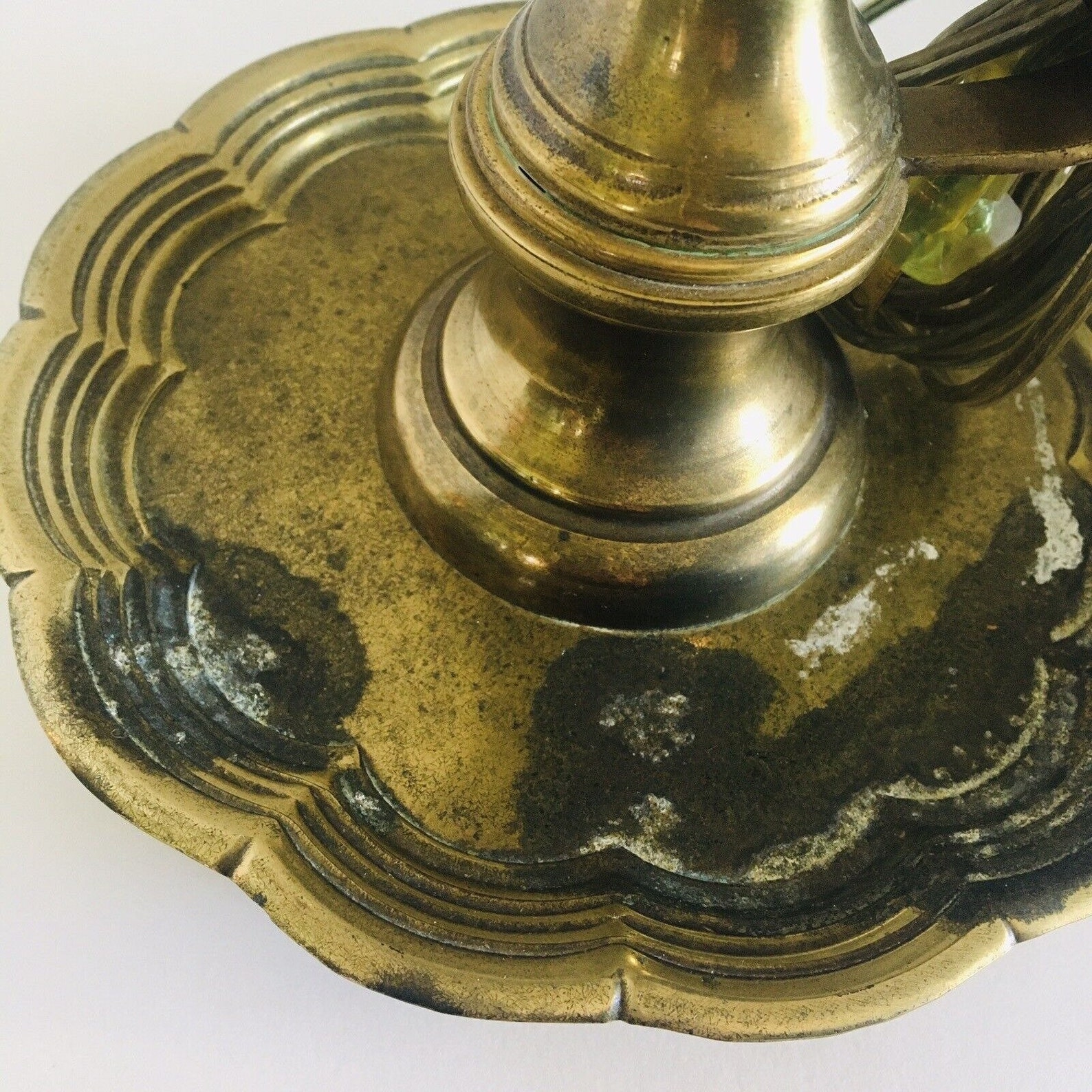 Vintage Frederick Cooper Brass Candlestick Lamp With Bell No Shade - Etsy