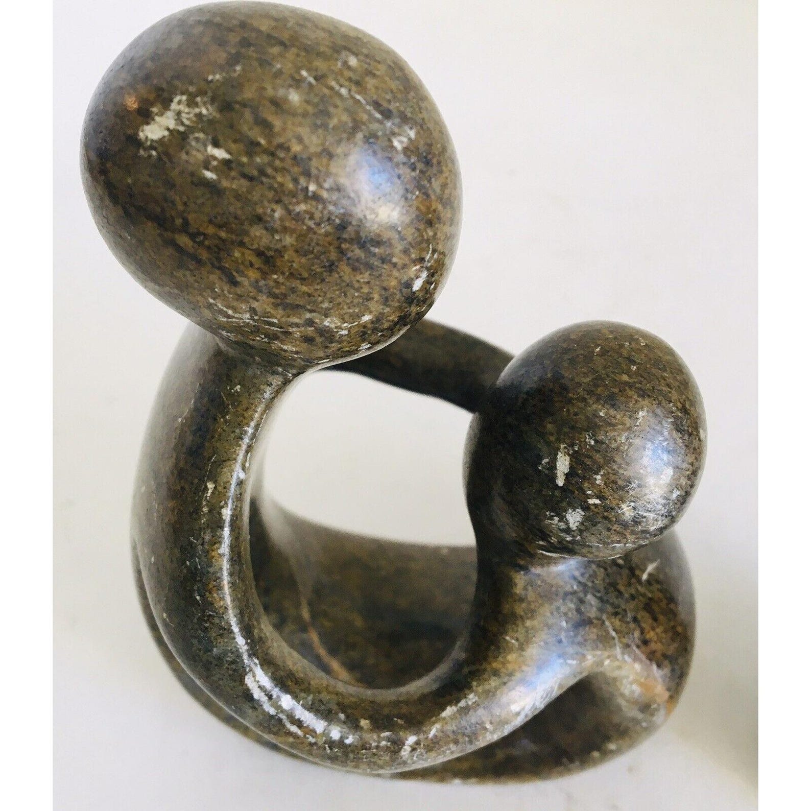 Two Authentic Rapoko Stone Shona Zimbabwe Sculptures Parents Embracing ...