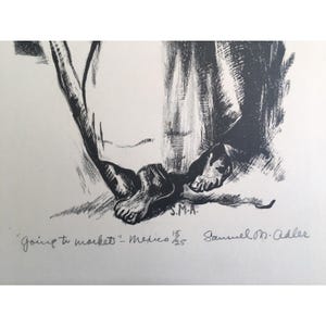 Vintage Samuel M Adler Limited Ed 15/25 Pencil Signed Lithograph "going ...
