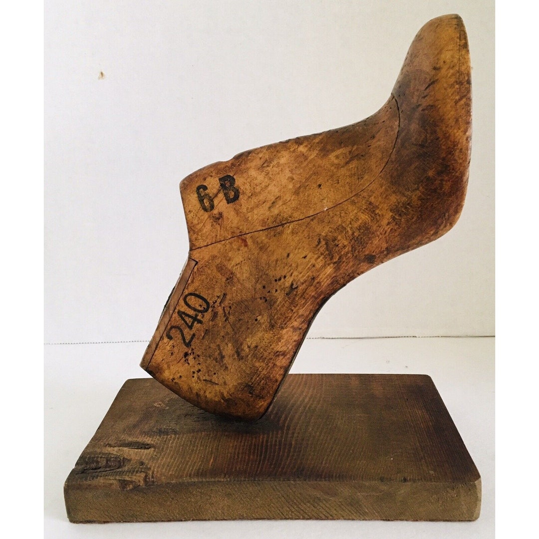 Vintage Western & Co Cobbler's Carved Wood Shoe Mold Bookend Women's ...