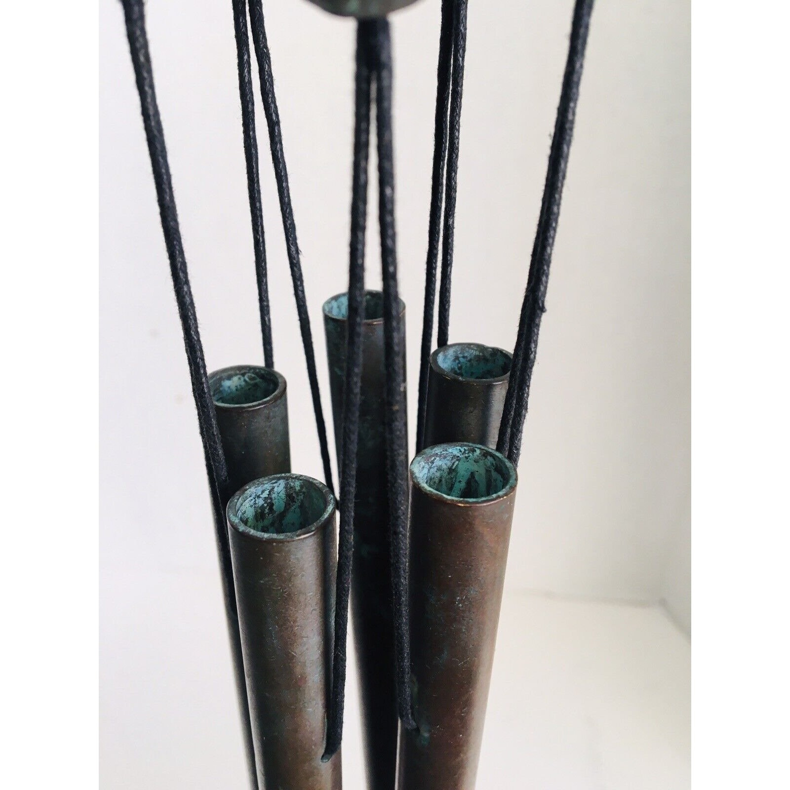 Vintage Walter Lamb Style Bronze Five Tube Varied Length Wind Chime 7 ...