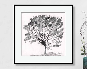 Black Ink Drawing - Etsy