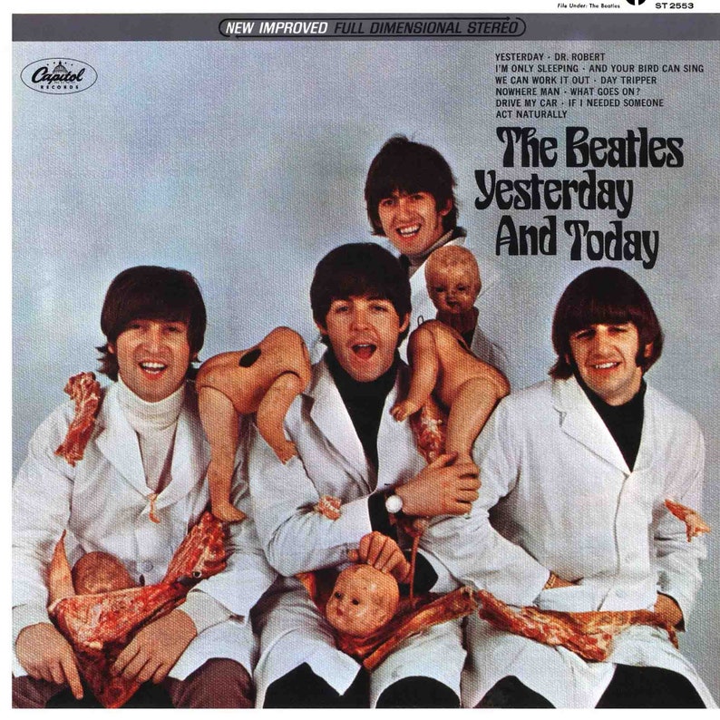 Beatles Rare Butcher One Sided Poster MINT Replica Cover Slick Artwork ...