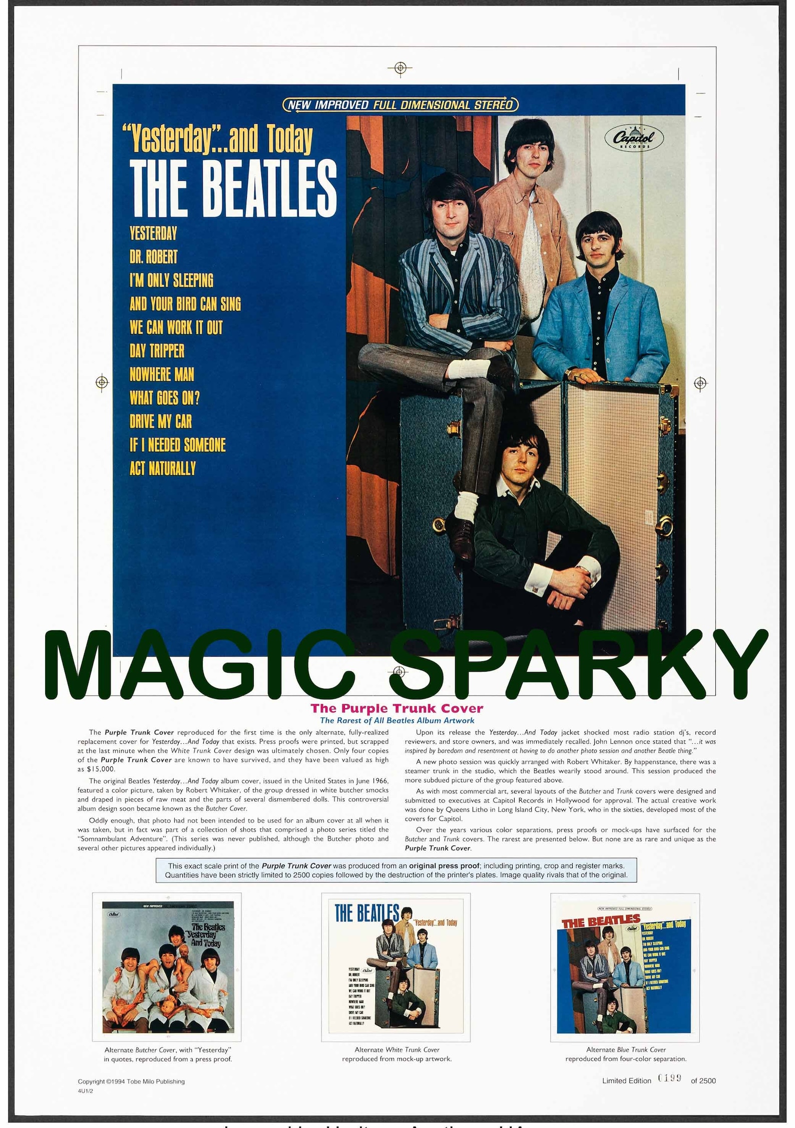 Beatles Butcher Cover Memorabilia Set 11 Items Clear Lennon Butcher ...