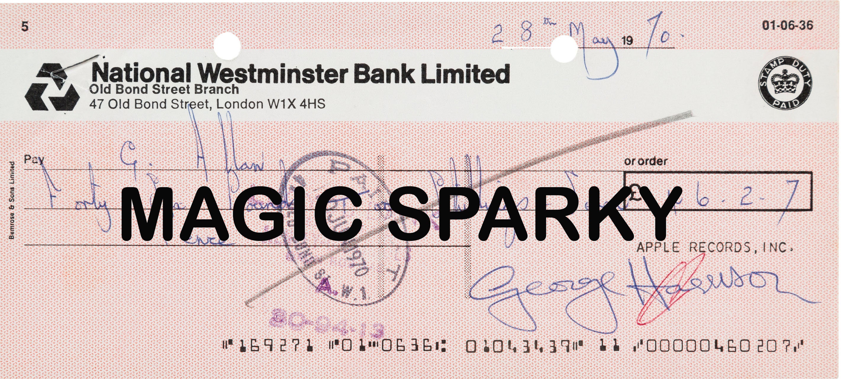 The Beatles George Harrison Signed Check Cheque (1970) New Print - Etsy