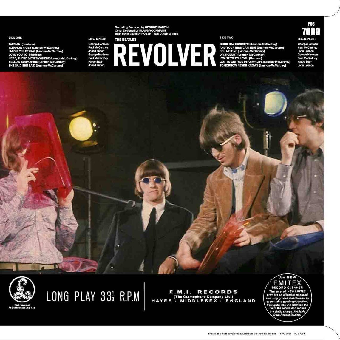 Beatles Ultra Rare Alternate Revolver 1966 Cover LP Vinyl Album Lennon ...