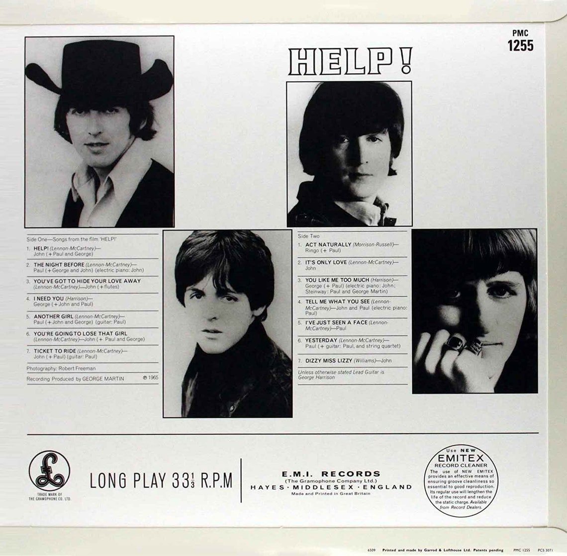 The Beatles Rare Signed HELP Repro Replica Cover LP Album Lennon ...