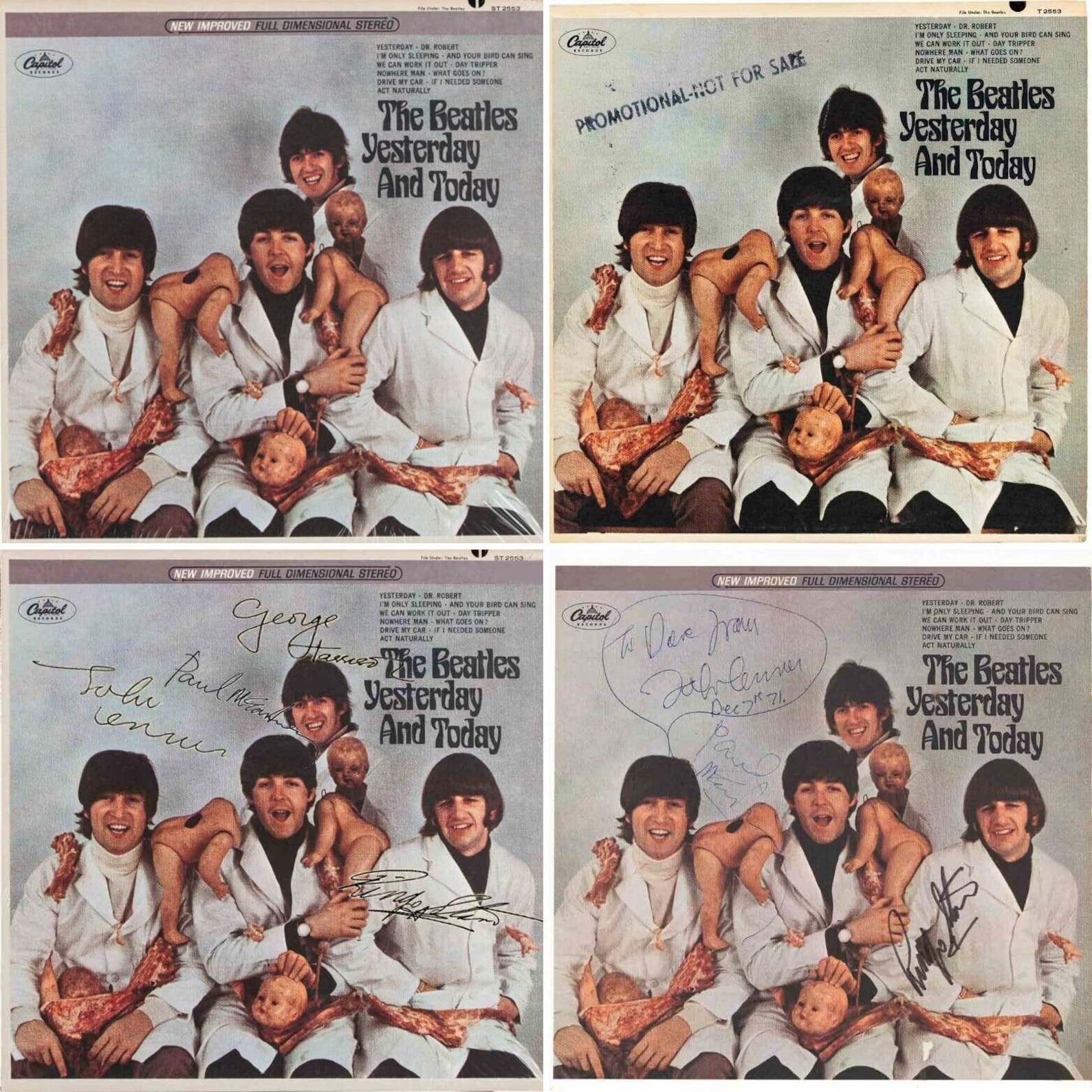 Beatles Butcher Cover Memorabilia Set 11 Items! Clear Lennon Butcher ...