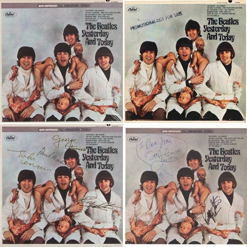 Beatles Butcher Cover Memorabilia Set 11 Items Clear Lennon Butcher ...