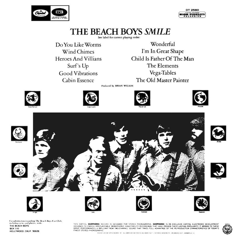 Portada del álbum Smile de The Beach Boys - Etsy España